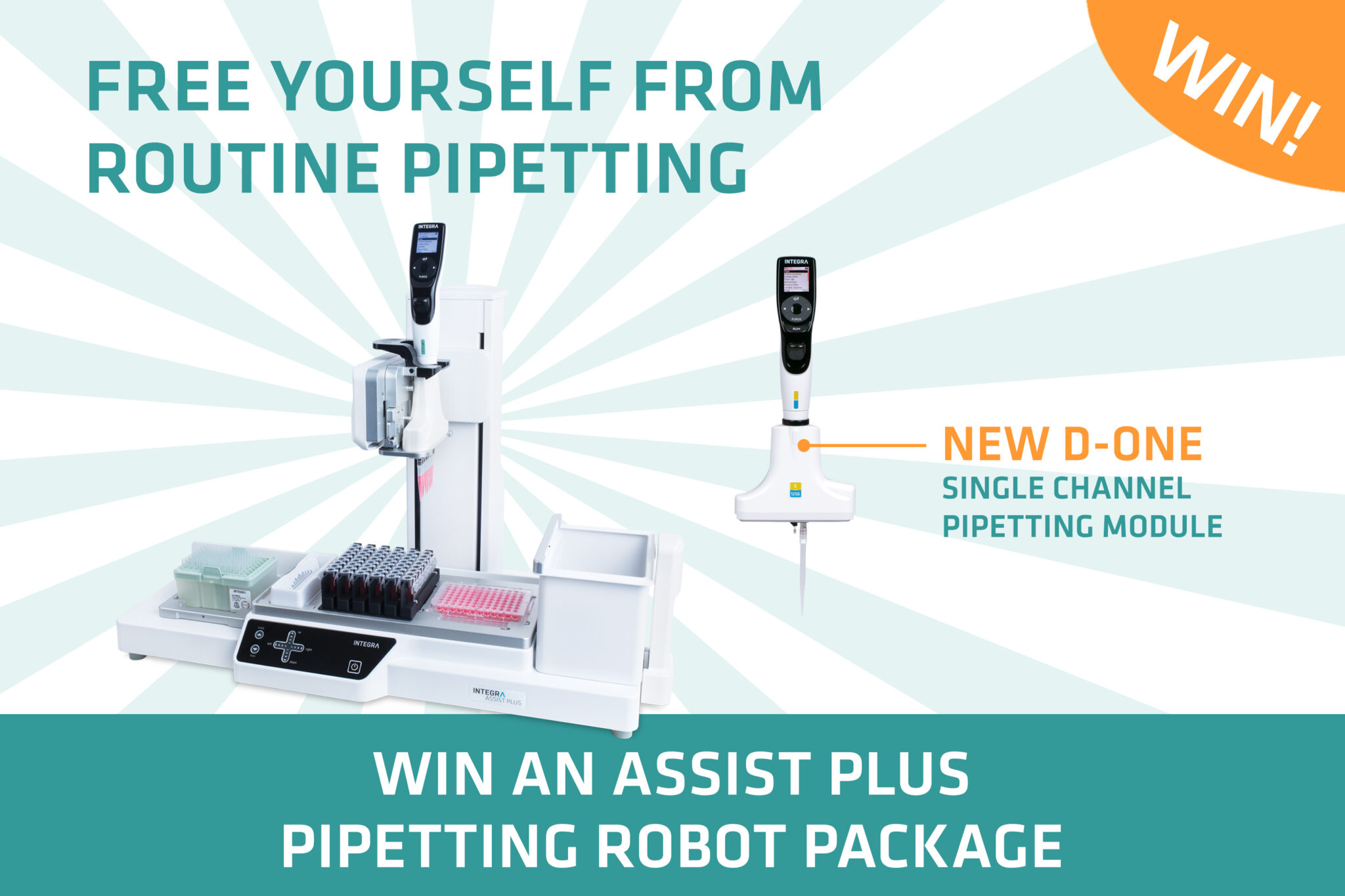 Win an INTEGRA ASSIST PLUS Package with D-ONE Single Channel Pipetting ...