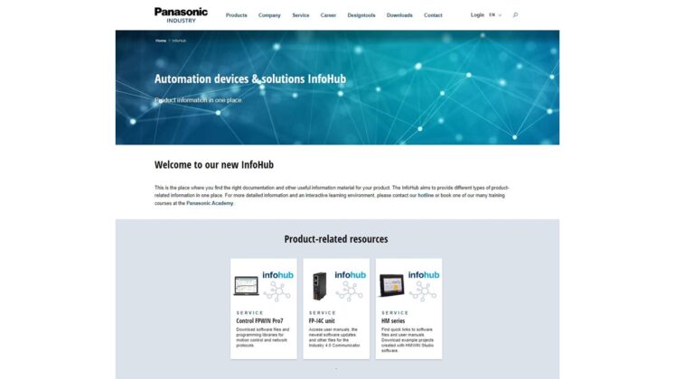 Panasonic Industry InfoHub – Useful Links and Downloads for Automation ...